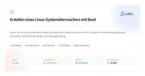 Erstellen Eines Linux Systemüberwachers Mit Bash Labex