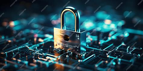 Premium Photo Digital Security Code And Padlock Symbol On Blurred Screen Concept Cybersecurity