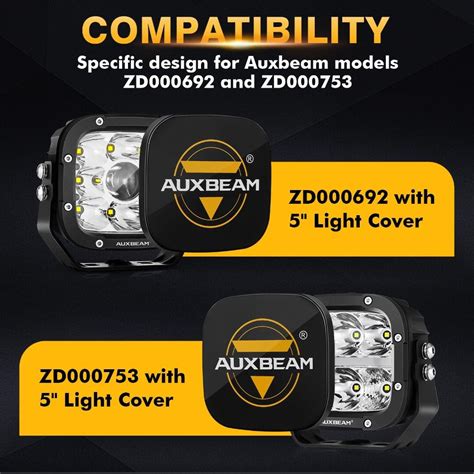 5 Inch Led Driving Light Black Cover Light Shield Cover