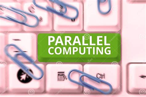 Hand Writing Sign Parallel Computing Word For Simultaneous Calculation