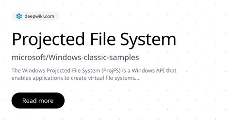 Projected File System Microsoftwindows Classic Samples Deepwiki