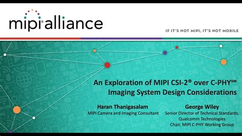 Mipi Webinar An Exploration Of Mipi Csi 2 Over C Phy Imaging System Design Considerations Youtube