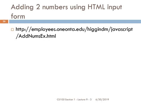CS105 Introduction To Computer Concepts JavaScript Ppt Download