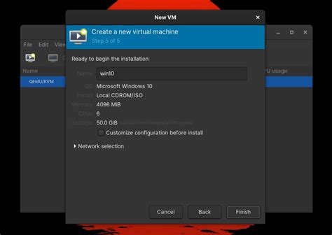how to create a windows virtual machine in linux with kvm