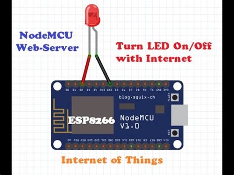 Beginners NodeMCU ESP Turn LED On Off With Internet Browser Web Server IoT LIVE