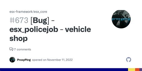 Bug Esxpolicejob Vehicle Shop · Issue 673 · Esx Frameworkesx