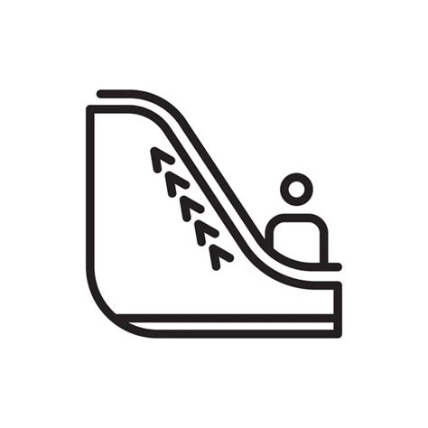 Escalator Icon Vector Isolated White Background Your Web Mobile App