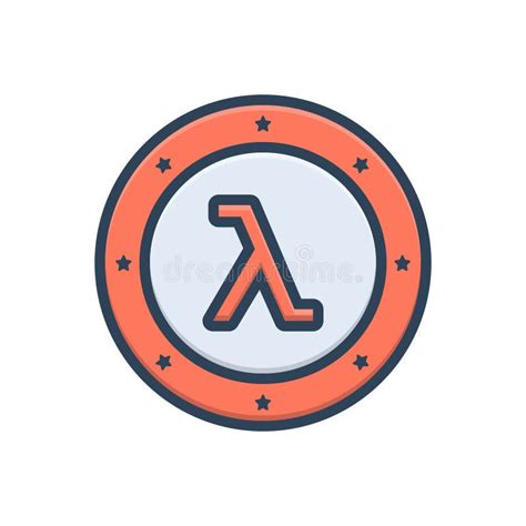 Color Illustration Icon For Gamma Sign And Math Stock Illustration