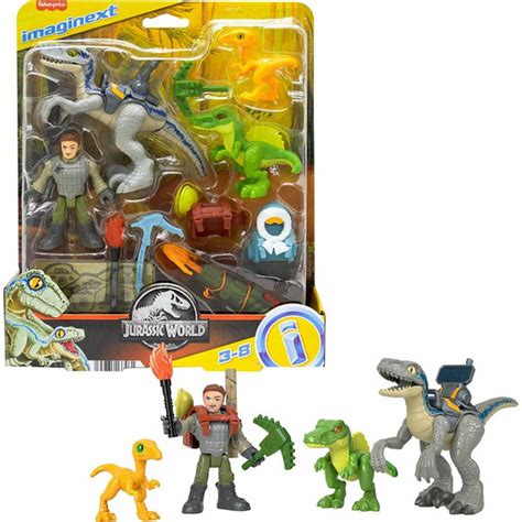 Imaginext Jurassic World Owen Grady And Blue Track And Trail Dino Pack