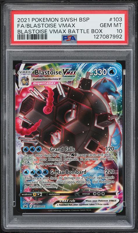 2021 Pokemon Sword And Shield Promo Battle Box Full Art Blastoise Vmax