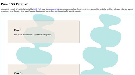 Pure Css Parallax Scrolling Contained Double Scrollbars