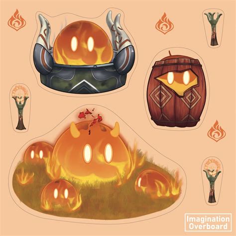 Pyro Slime Sticker Sheet Hobbies And Toys Memorabilia And Collectibles