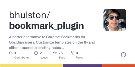 Github Bhulstonbookmarkplugin A Better Alternative To Chrome Bookmarks For Obsidian Users