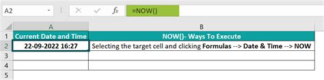Now Function In Excel Formula Examples How To Use