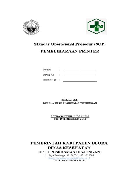 Sop Pemeliharaan Printer Pdf