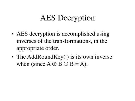 Ppt Advanced Encryption Standard Powerpoint Presentation Free