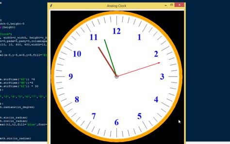 Simple Analog Clock Using Tkinter In Python Free Source Code Sourcecodester