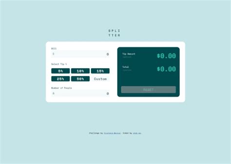 Tip Calculator App Main Using Flexboxgridscsssass Coding Challenge