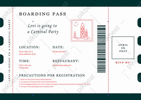 Boarding Pass Travel Social Media Ticket Eps Free Download Pikbest