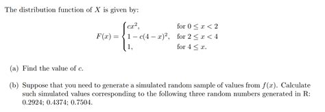 Integration Calculating C In A Piecewise Cumulative Distribution
