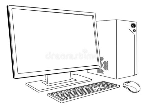 Computer Outline Stock Illustrations 567081 Computer Outline Stock Illustrations Vectors