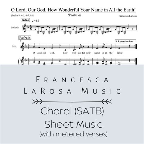 Psalm 8 O Lord Our God How Wonderful Your Name In All The Earth