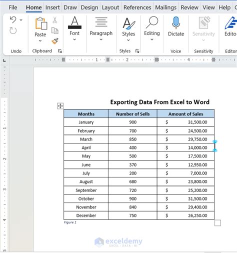 How To Export Data From Excel To Word 3 Easy Methods