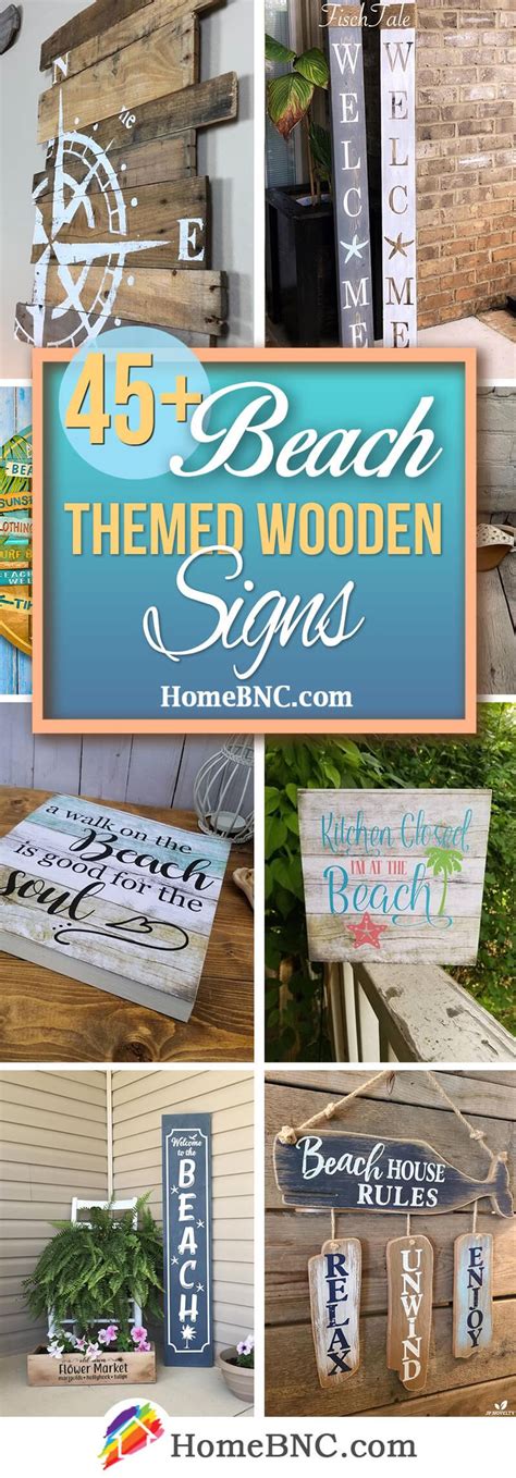 26 Wood Signs To Add Rustic Glam To Your Decor Beach Signs Wooden