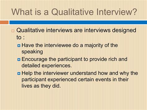 How To Conduct Qualitative Interviews Pptx