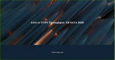 ext4 vs ntfs throughput differences with hdparm on a tb sata hdd