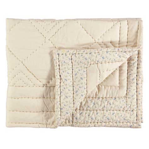 Limited Edition Reversible Bella Patchwork Hand Quilted Blanket Camomile London