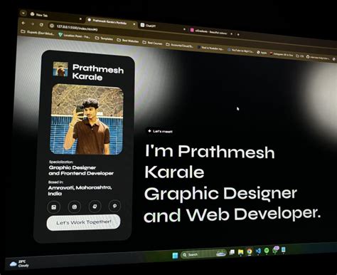 prathmesh karale on linkedin webdevelopment personalportfolio techjourney graphicdesign