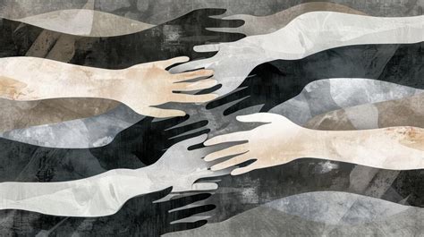 Illustration Symbolizing Systemic Racism With Diverse Hands And Skin