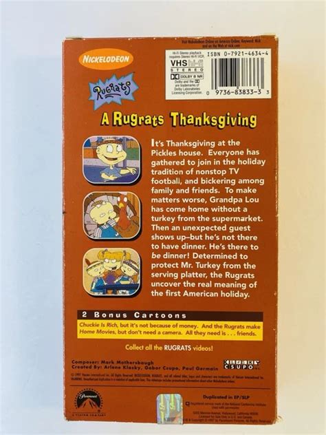 Nickelodeon Rugrats A Rugrats Thanksgiving Vhs 1997 £819 Picclick Uk