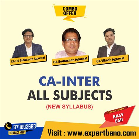 Ca Inter Group 1 All Subjects Combo By Ca Cs Siddharth Agarwal Ca