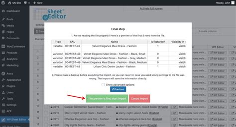 How To Import WooCommerce Variations From A CSV File WP Sheet Editor