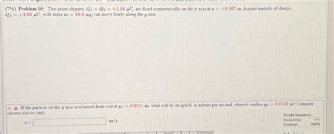 Solved 7 Problem 10 Two Point Charges Q₁ Q2 116 µc