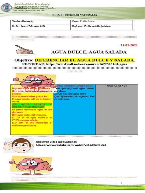 Guia 17 Mayo Diferenciar Agua Dilce De Salada Pdf
