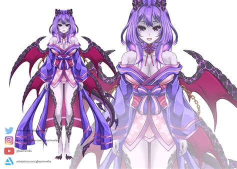 Artstation Female Dragon Vtuber