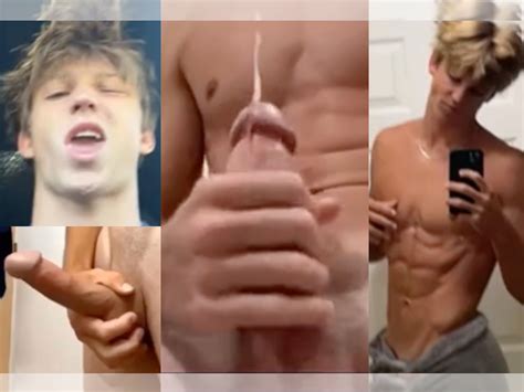 Young Blonde Jock Showing His Cock Jerking And Cumming