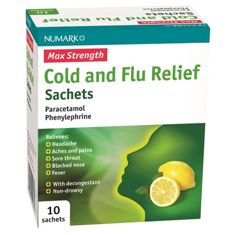 Numark Max Strength Cold And Flu Relief Sachets Meds At Home
