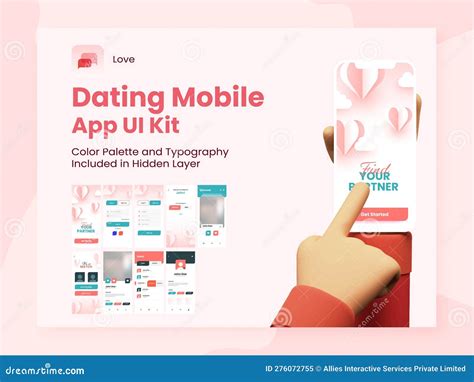 Dating App UI Kit For Responsive Mobile Application Or Website With Multiple GUI Including Login