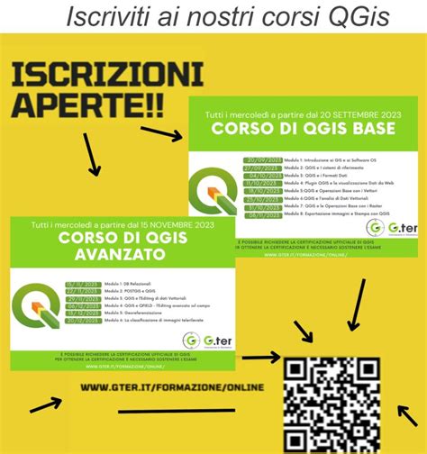 sono aperte le iscrizioni alla nuova edizione dei nostri corsi qgis