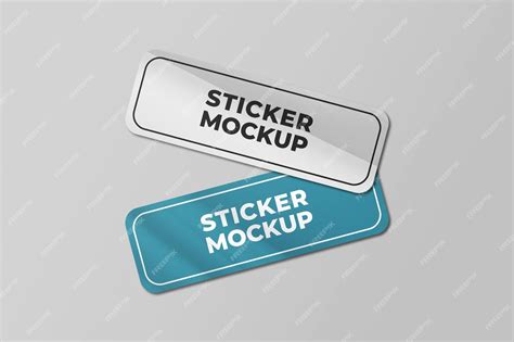 Premium Psd Rectangle Sticker Mockup