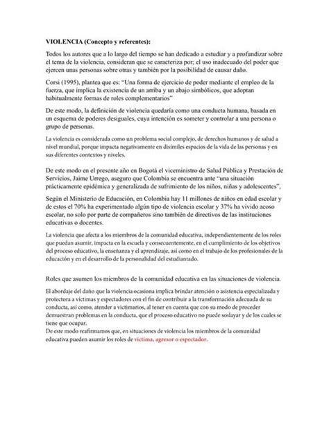 Violencia Y Tipos De Violencia Psicoapuntes Udocz