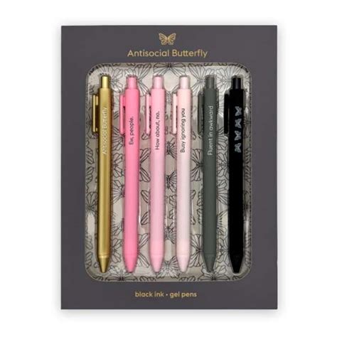 Antisocial Butterfly Gel Pen Set