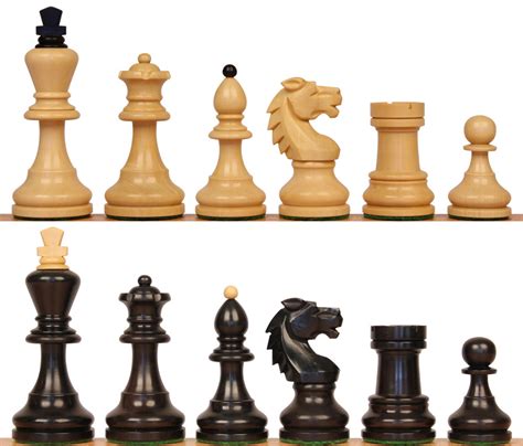 Bohemian Series Chess Set Ebonized And Boxwood Pieces 4 King The