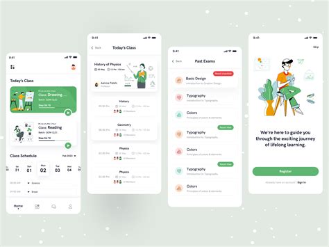 education app ui by ofspace ux ui on dribbble