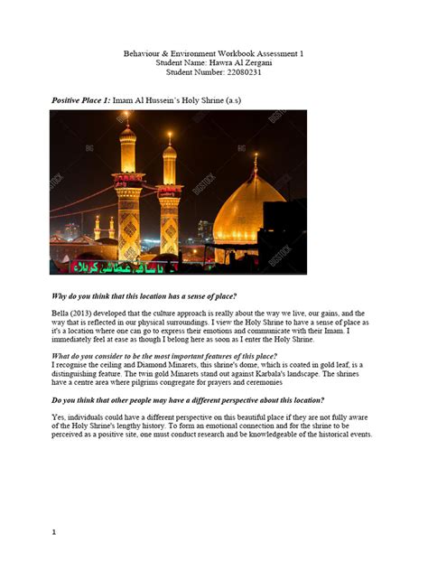 behaviour and environment workbook assessment 1 hawra al zergani