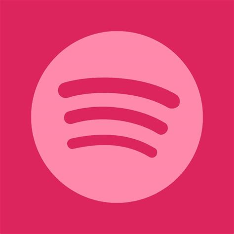 Pink Spotify App Icon Logo